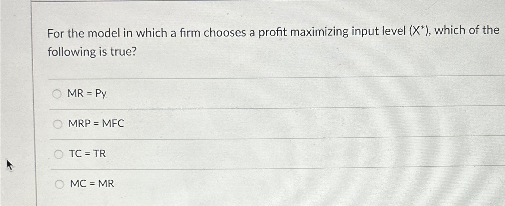 Solved For the model in which a firm chooses a profit | Chegg.com
