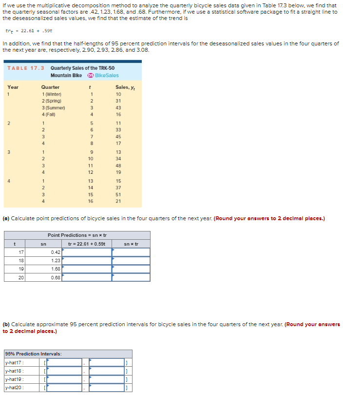 Solved If We Use The Multiplicative Decomposition Method To
