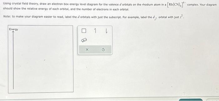 Solved Using crystal field theory, draw an electron box | Chegg.com