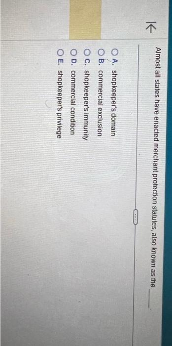 Solved Almost all states have enacted merchant protection | Chegg.com