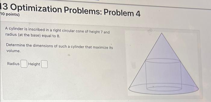 Solved 3 Optimization Problems: Problem 4 10 points) A | Chegg.com