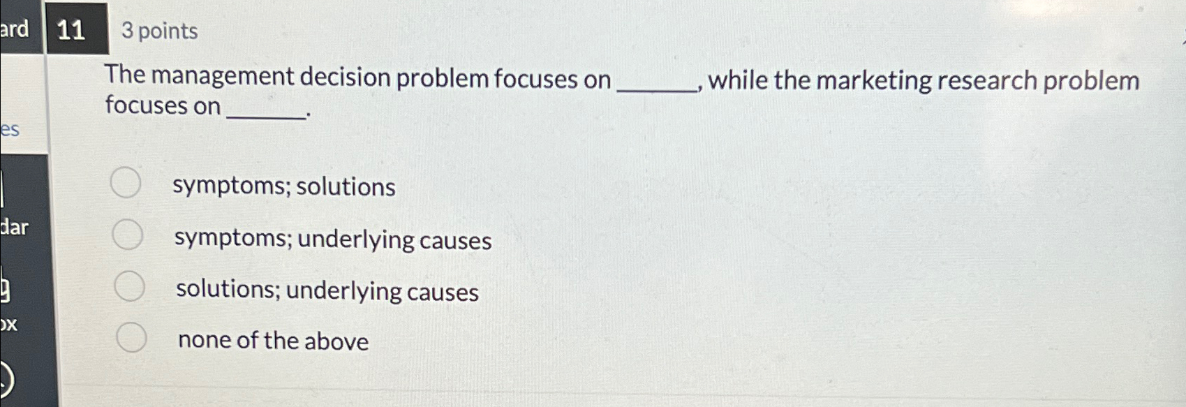Solved 113 ﻿pointsThe management decision problem focuses on | Chegg.com