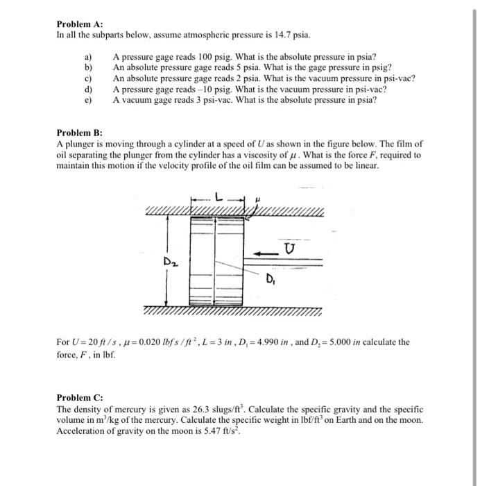 Solved answer problems A, B n C using general equations, | Chegg.com