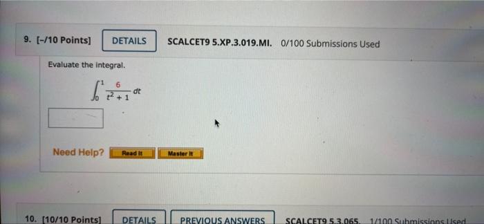 Solved 9. [-/10 Points) DETAILS SCALCET9 5.XP.3.019.MI. | Chegg.com