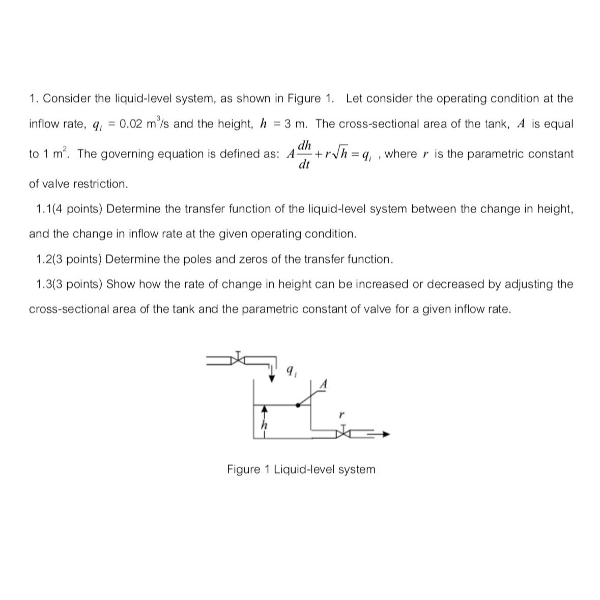 Solved Consider the liquid-level system, as shown in Figure | Chegg.com