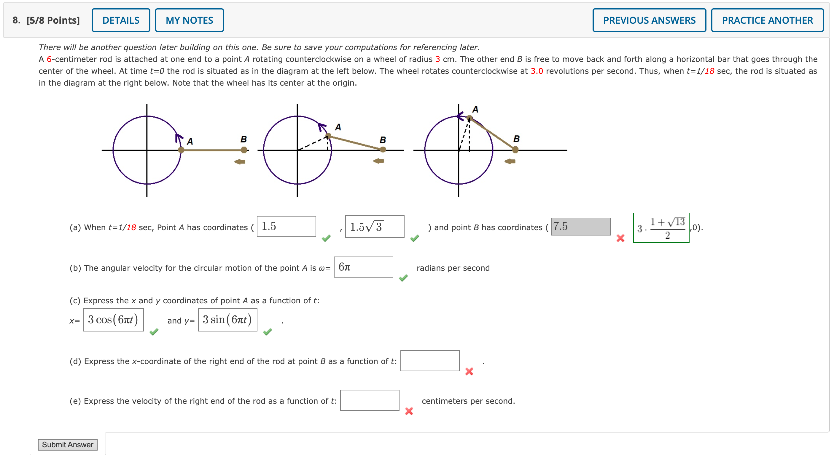 Solved The Location P T ﻿of An Object Moving In The