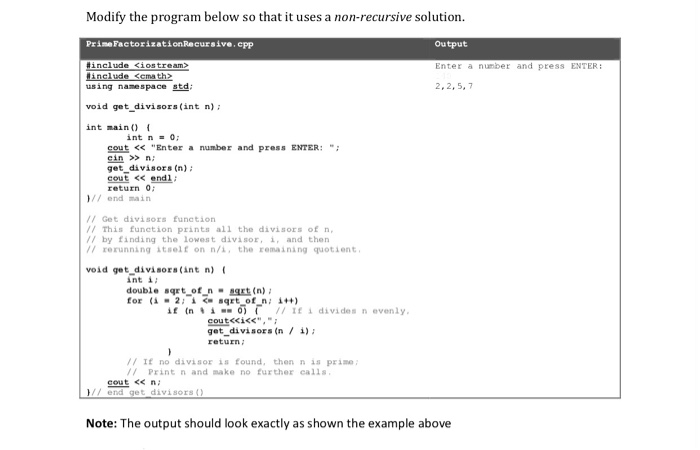 Solved Modify The Program Below So That It Uses A