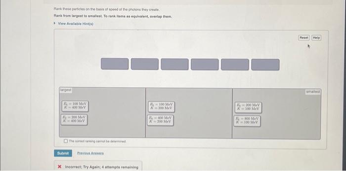 Solved Rank these particles on the basis of speed of the | Chegg.com