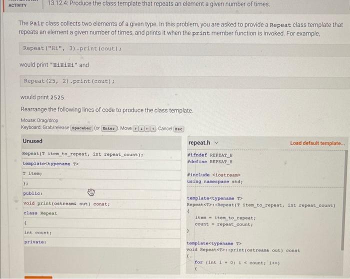 Solved this is mix amd match for c++ the instructions are in | Chegg.com