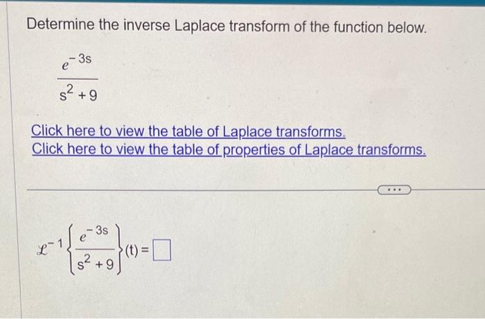 Solved Determine the inverse Laplace transform of the | Chegg.com