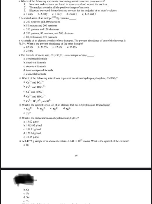 Solved .. Which of the following statements concerning | Chegg.com