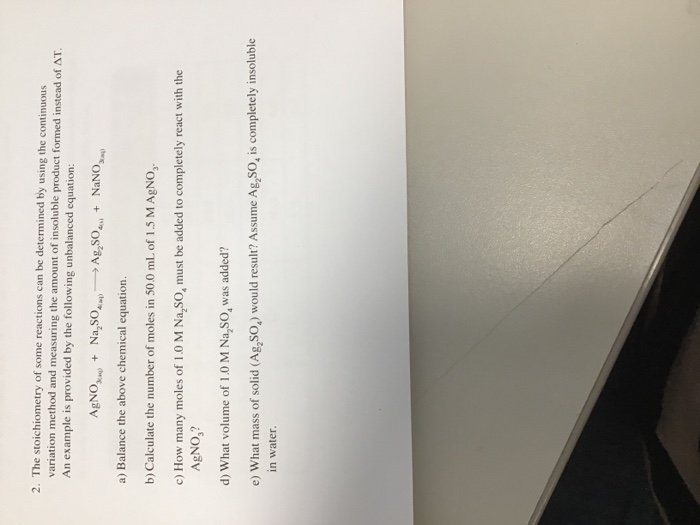 Solved 2. The stoichiometry of some reactions can be | Chegg.com