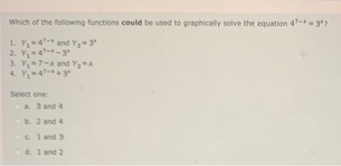Solved Which of the following functions could be used to | Chegg.com