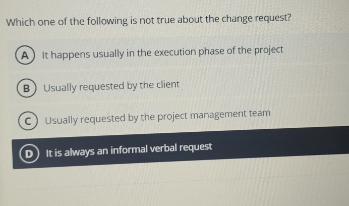 Solved Which one of the following is not true about the | Chegg.com