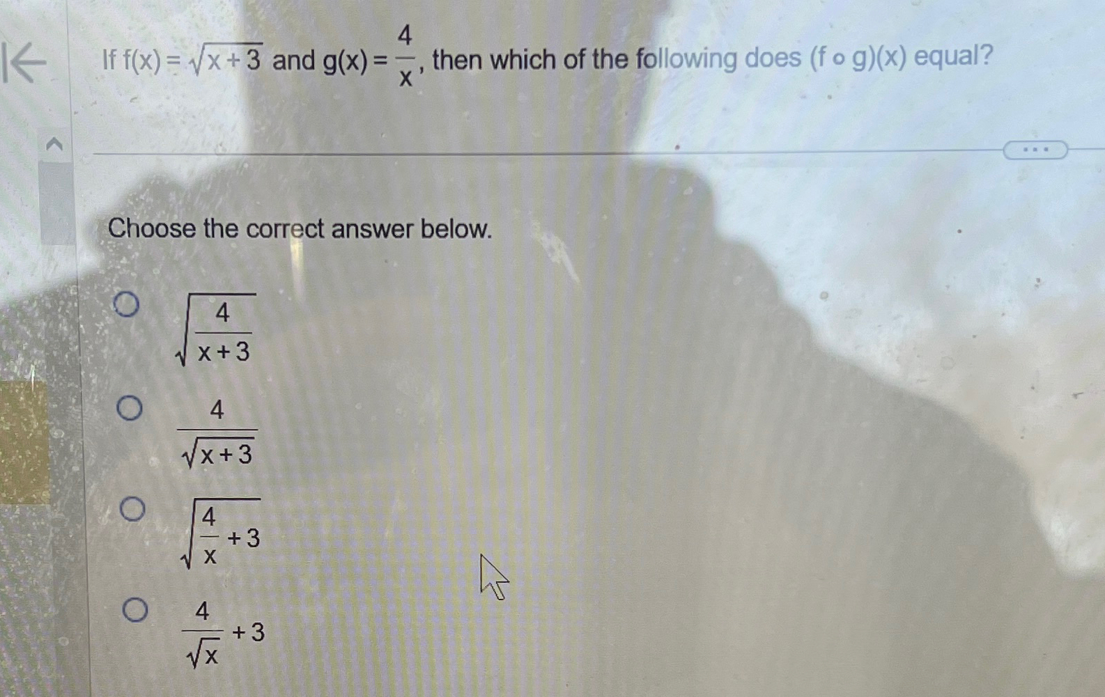 Solved If f(x)=x+32 ﻿and g(x)=4x, ﻿then which of the | Chegg.com