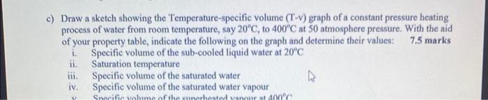 Solved c) Draw a sketch showing the Temperature-specific | Chegg.com