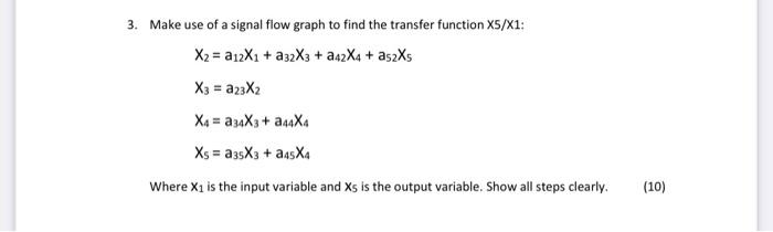 Solved 3. Make use of a signal flow graph to find the | Chegg.com