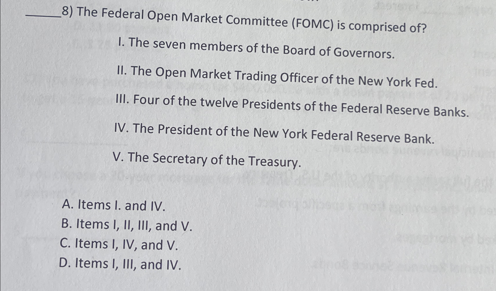 Solved The Federal Open Market Committee (FOMC) ﻿is | Chegg.com