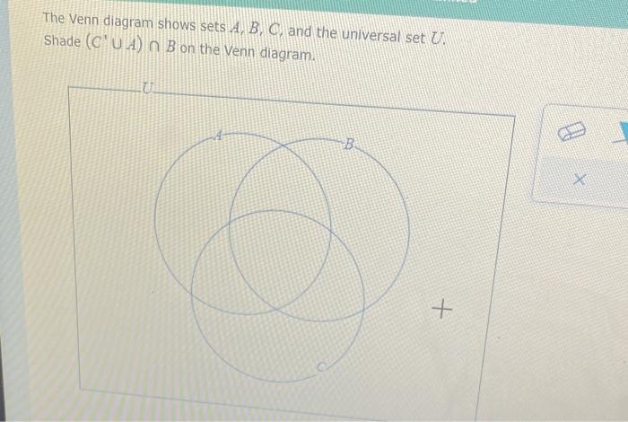 Solved The Venn diagram shows sets A, B, C, and the | Chegg.com