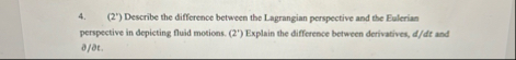 Solved ( 2' ) ﻿Describe the difference between the | Chegg.com