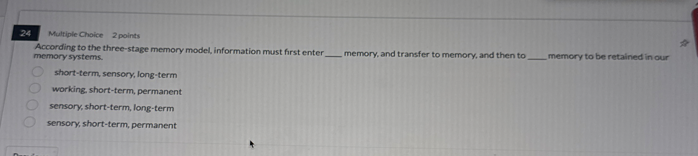 Solved 24Multiple Choice2 ﻿pointsAccording to the | Chegg.com