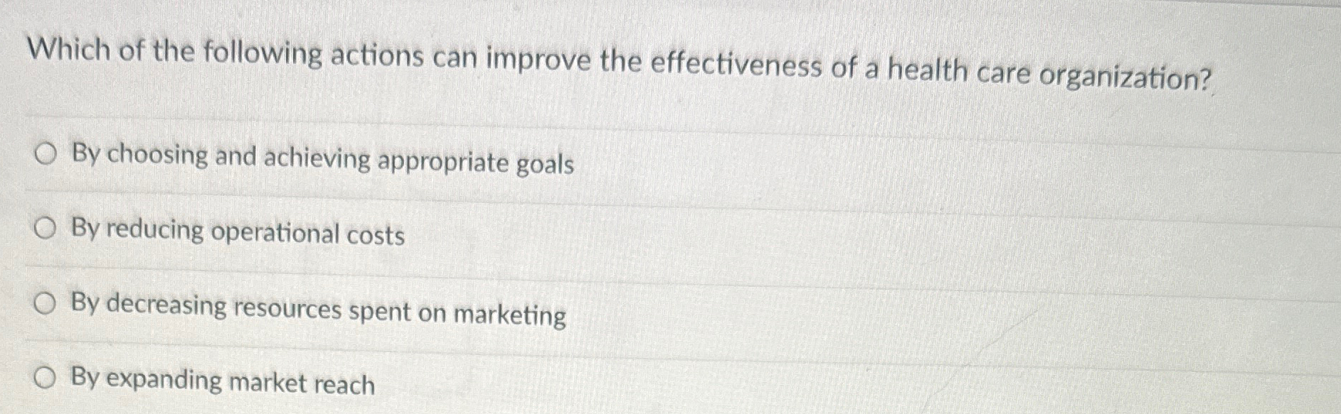 Solved Which of the following actions can improve the | Chegg.com