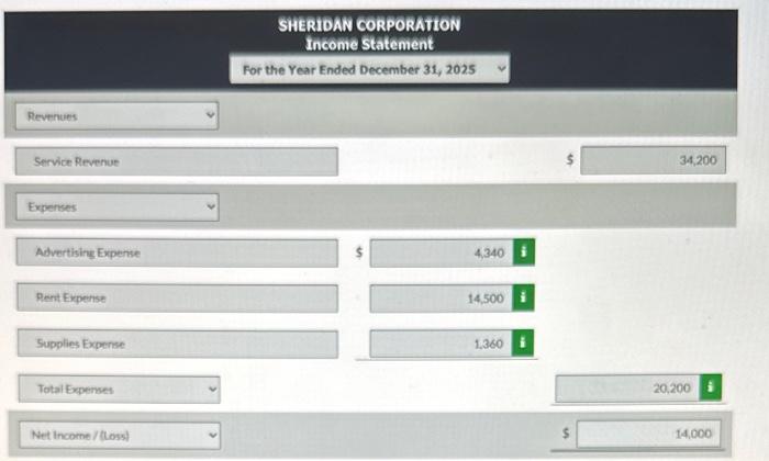Solved Sheridan Corporation began operations on January 1, | Chegg.com