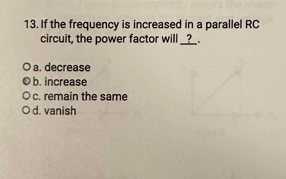 Solved If the frequency is increased in a parallel RC | Chegg.com