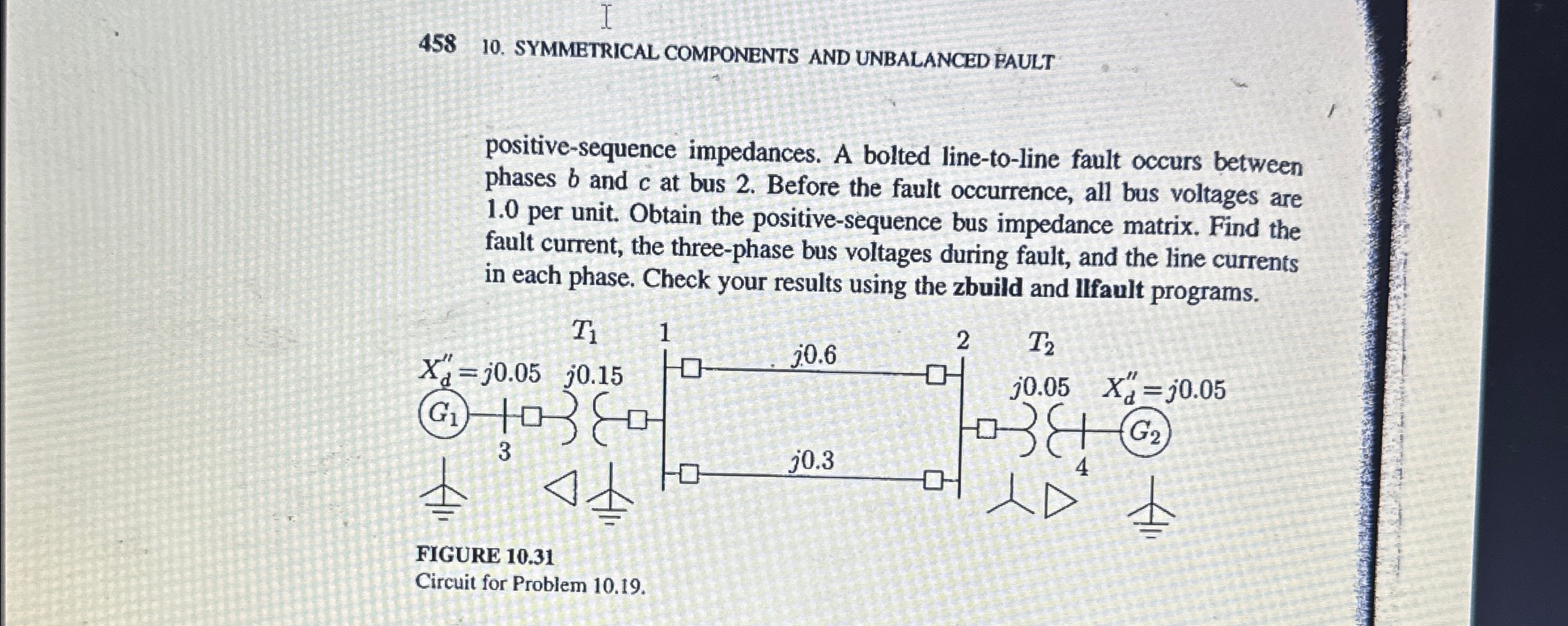 Solved 45810. ﻿SYMMETRICAL COMPONENTS AND UNBALANCED | Chegg.com