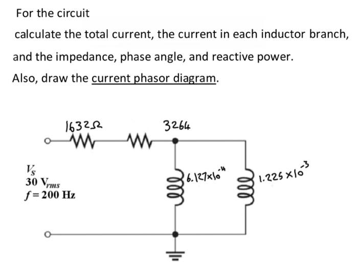 Solved For the circuit calculate the total current, the | Chegg.com