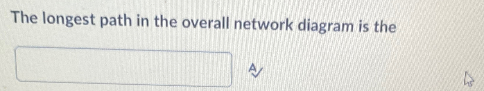 Solved The longest path in the overall network diagram is | Chegg.com