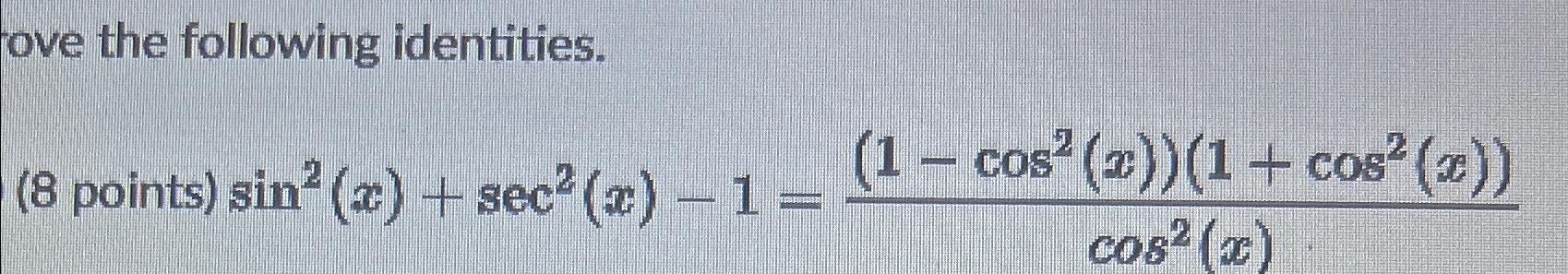 Solved Prove the following | Chegg.com
