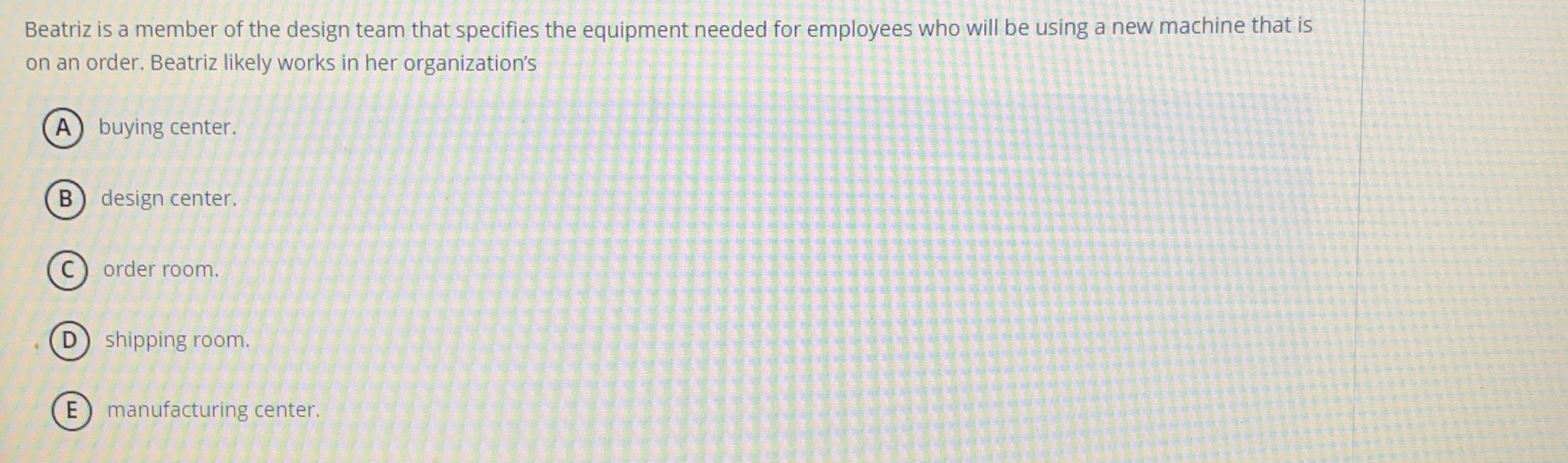Solved Beatriz is a member of the design team that specifies | Chegg.com