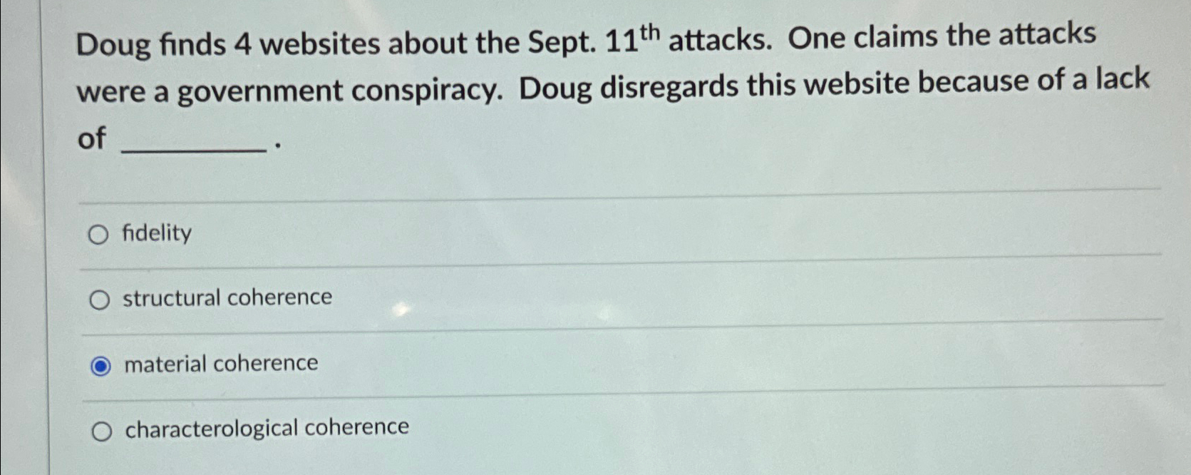 Solved Doug finds 4 ﻿websites about the Sept. 11th | Chegg.com