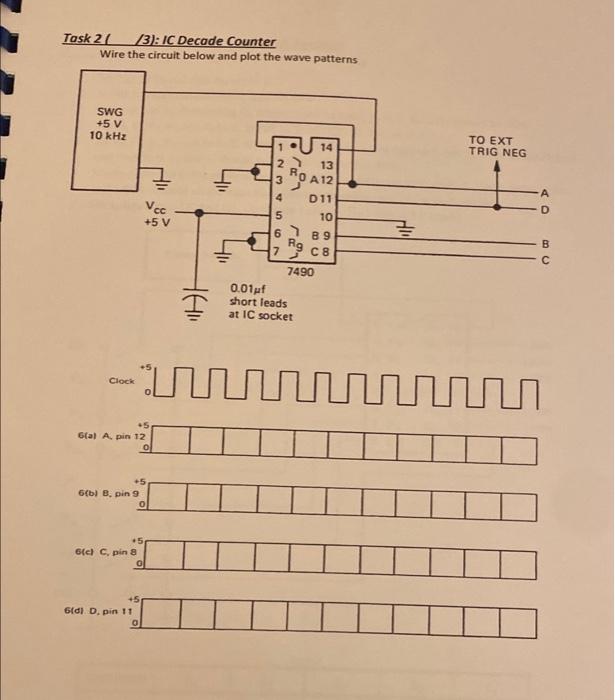 Task 1/ 13): Synchronous (Clocked) Counter Wire the | Chegg.com