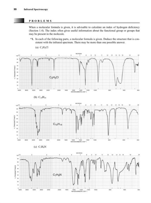 Solved 88 Infrared Spectroscopy PROBLEMS When a molecular | Chegg.com
