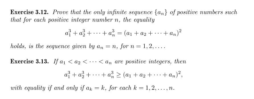 Solved Exercise 3.12. Prove that the only infinite sequence | Chegg.com