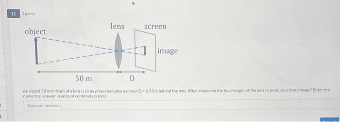 Solved An object 50 m in front of a lens is to be projected | Chegg.com