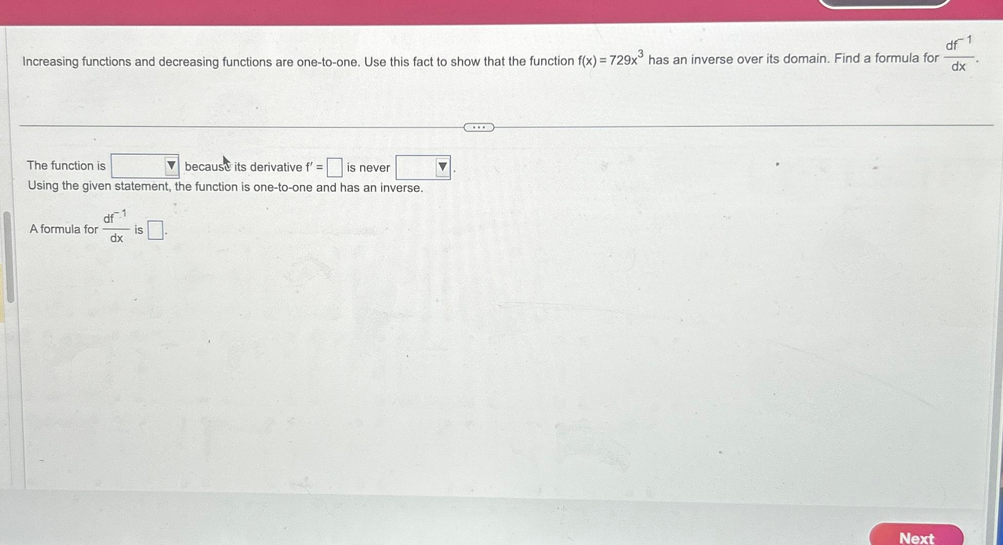 Solved Increasing functions and decreasing functions are | Chegg.com