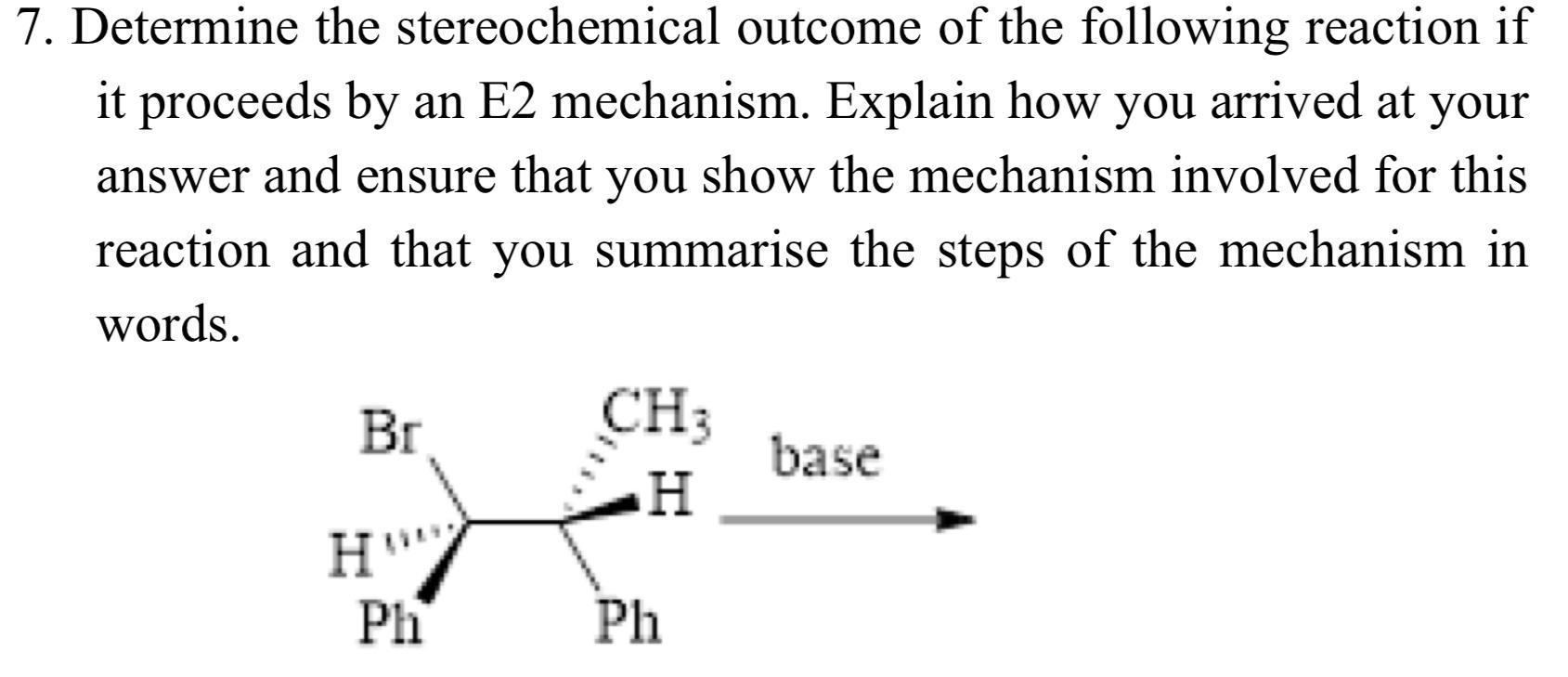 Solved Determine the stereochemical outcome of the following | Chegg.com