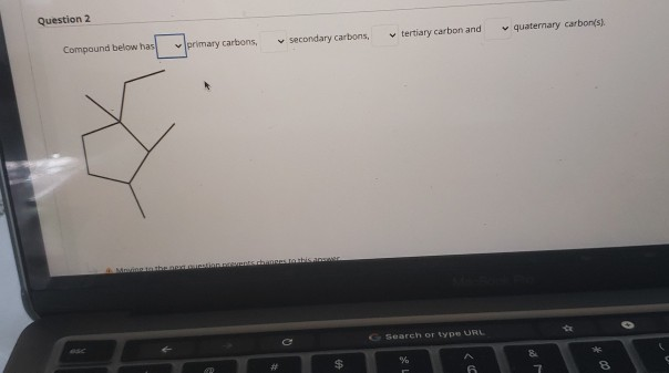 Solved Question 2 tertiary carbon and v quaternary | Chegg.com