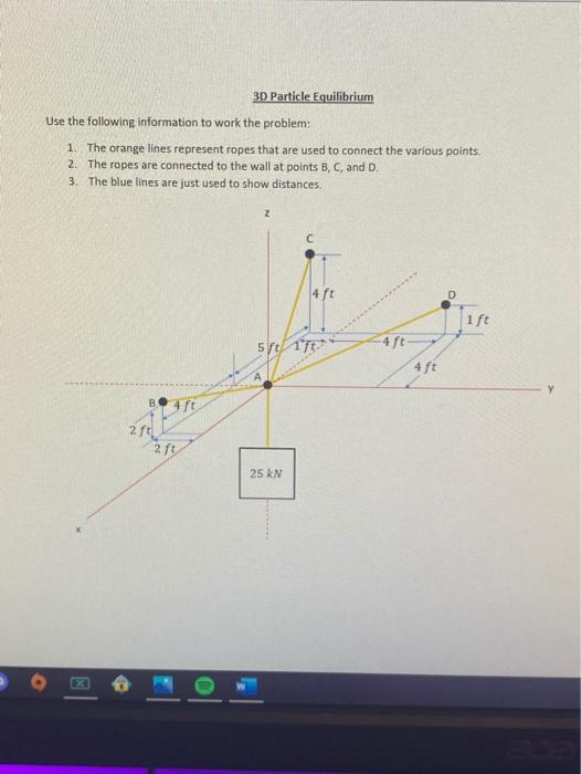 Solved 3D Particle Equilibrium Use the following information | Chegg.com