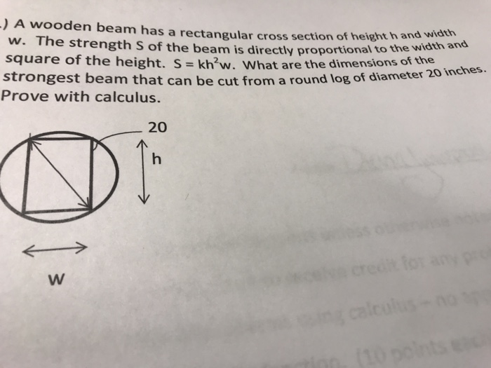 Solved -) A wooden beam has a rectangular cross section of | Chegg.com