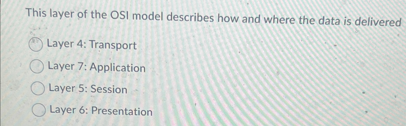 Solved This layer of the OSI model describes how and where | Chegg.com