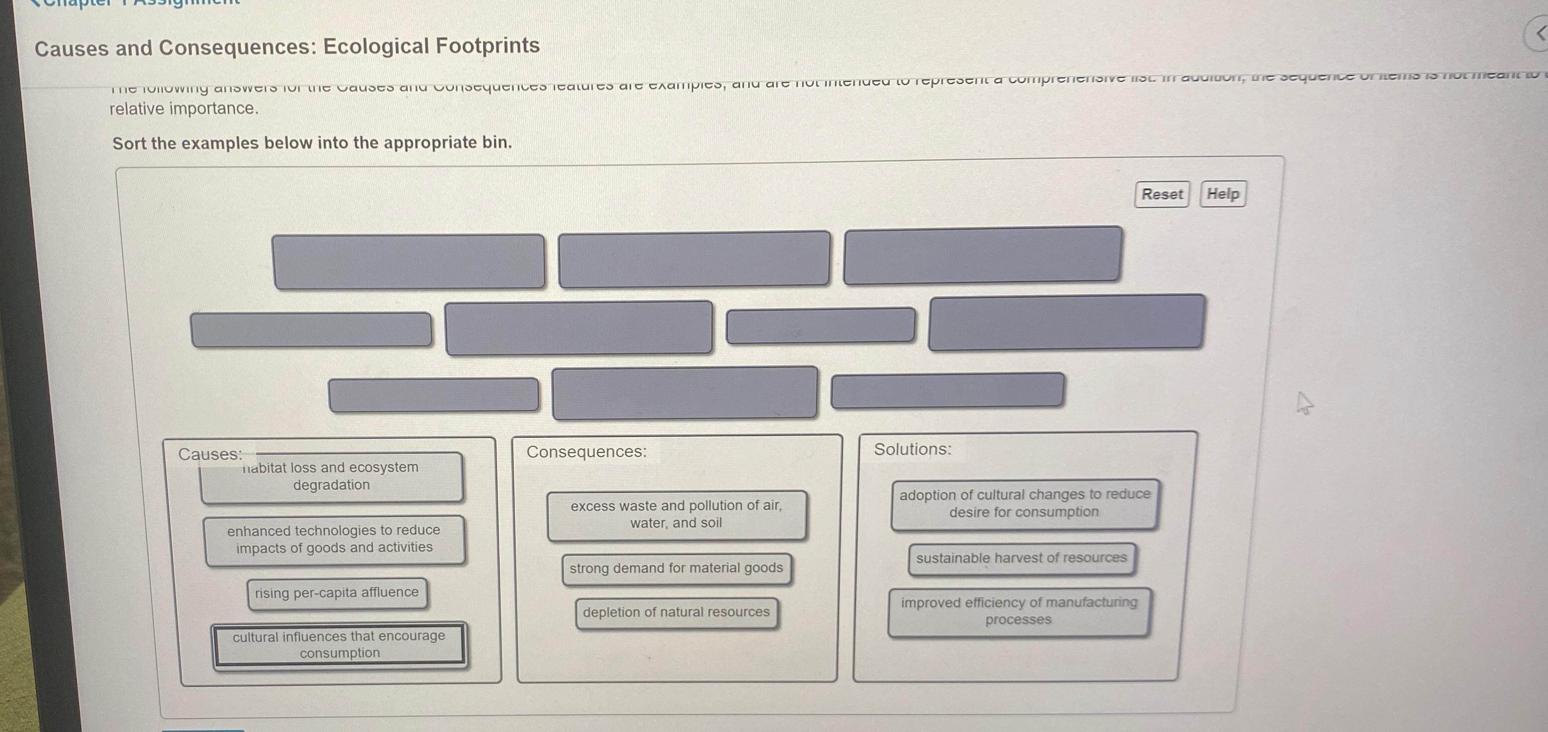 Solved Causes and Consequences: Ecological | Chegg.com