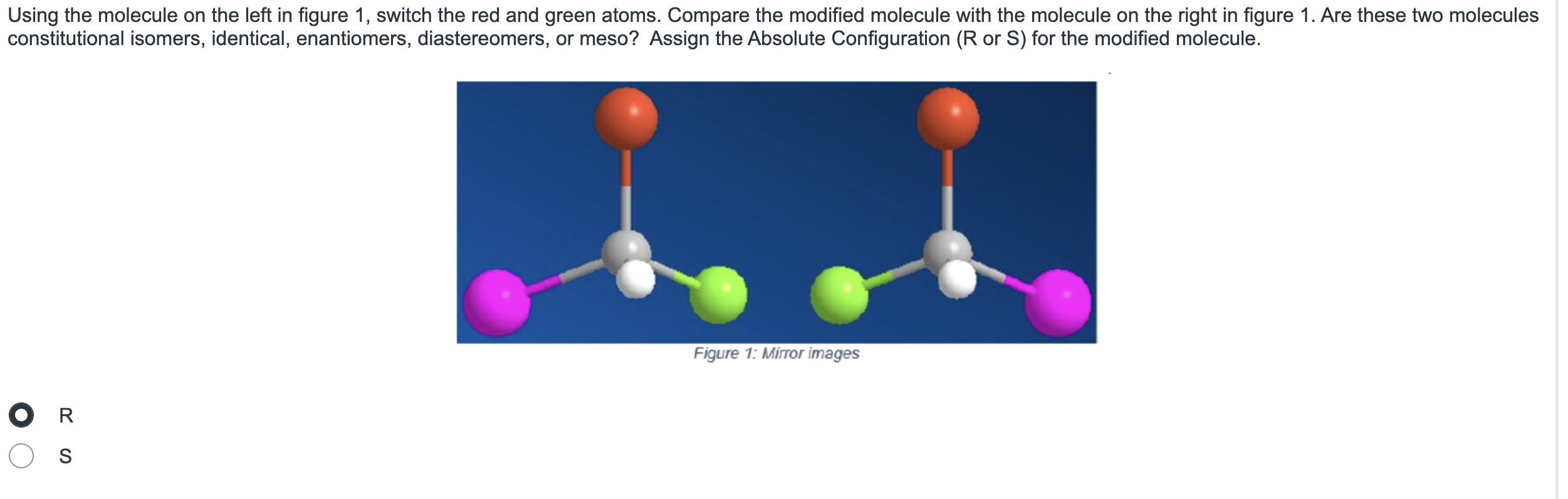 Using the molecule on the left in figure 1 , ﻿switch | Chegg.com