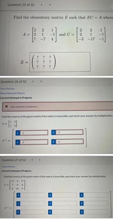 Solved Current Attempt in Progress Solve the linear systems | Chegg.com