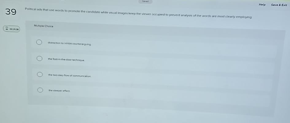 Solved 5+1+539Poltical ads that use words to promote the | Chegg.com