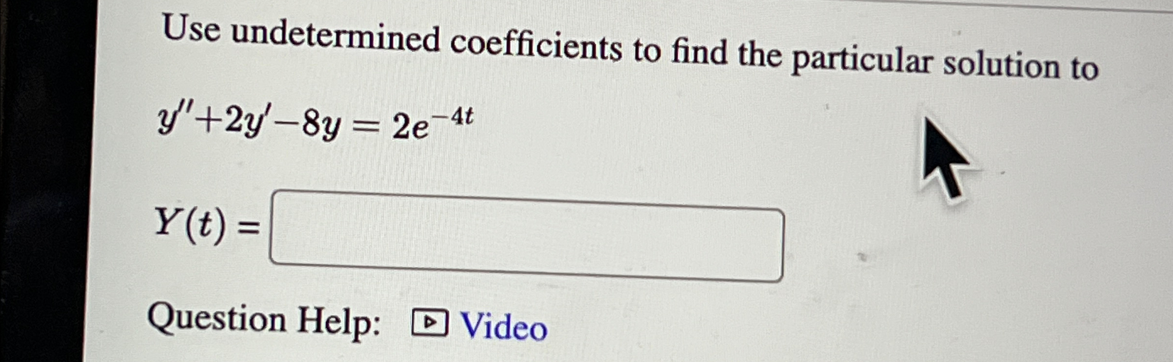 Solved Use undetermined coefficients to find the particular | Chegg.com