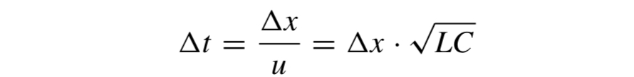 Solved Δt=Δxu=Δx*LC2Explain the equation | Chegg.com
